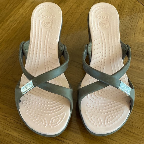 CROCS | Shoes | Crocs Heels With Criss Cross Straps | Poshmark